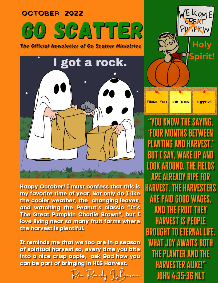 GO Scatter! Newsletter – October 2022 – Refill with Randy